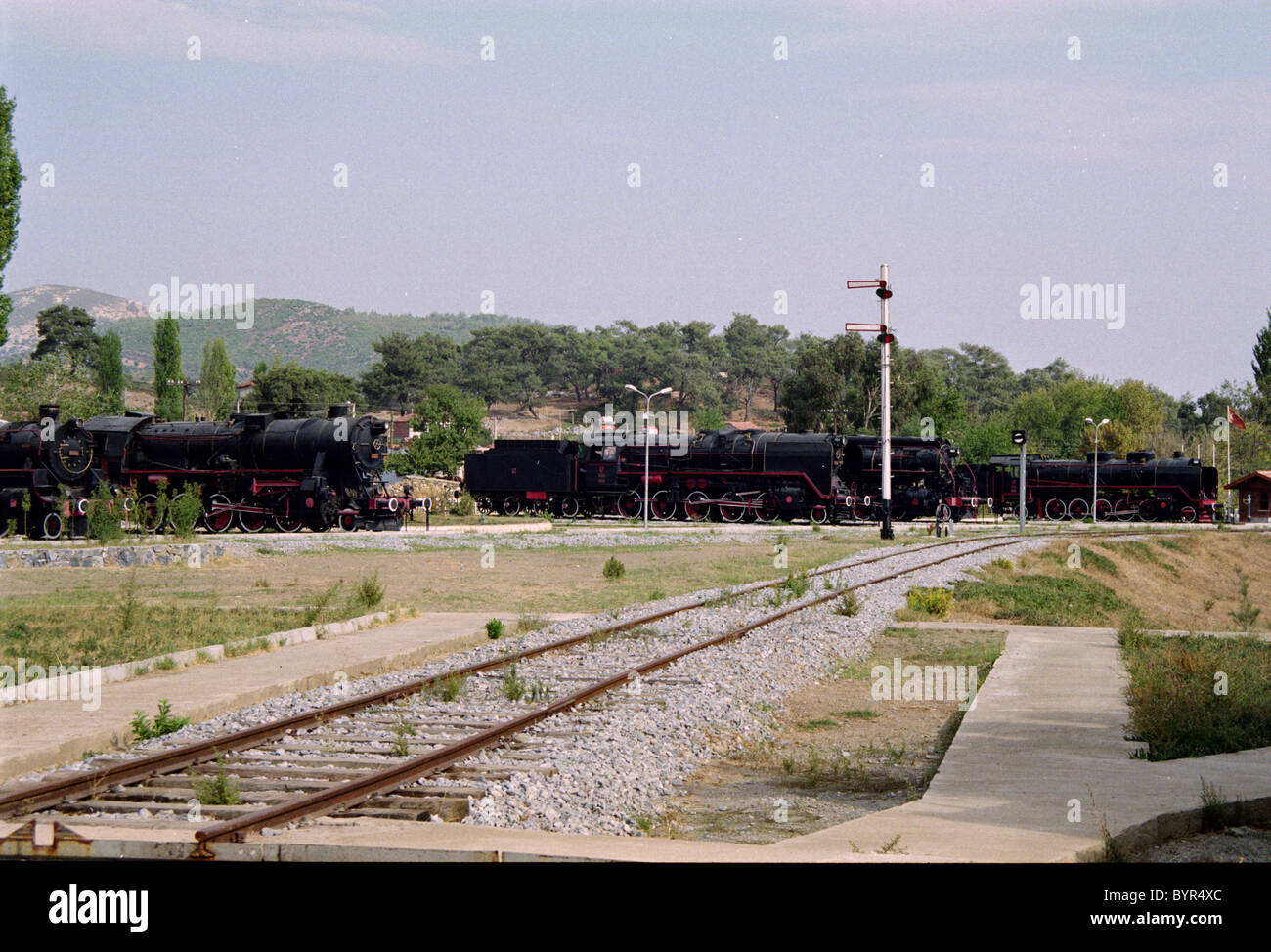 A wide angled view of Preserved Turkish Passenge and Heavy Freight ...