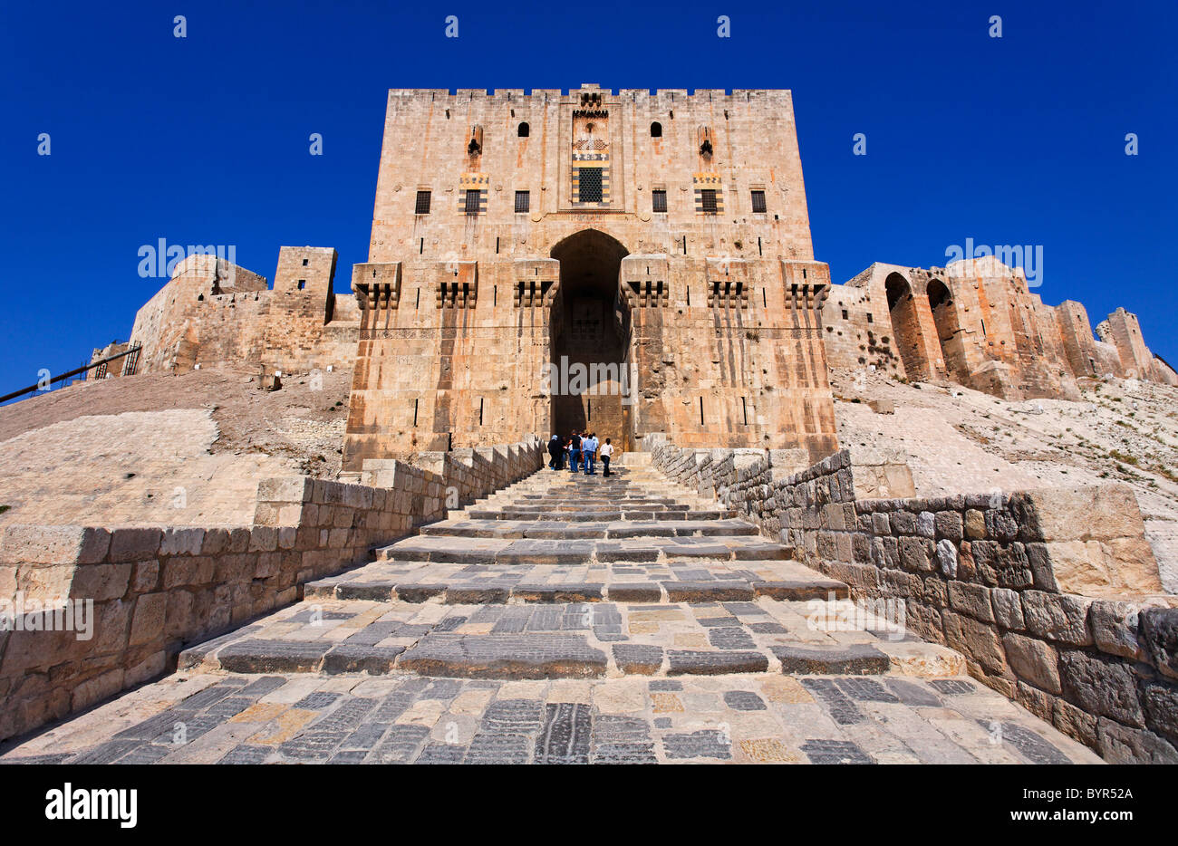 The gatehouse of the Citadel of Aleppo, Syria Stock Photo - Alamy
