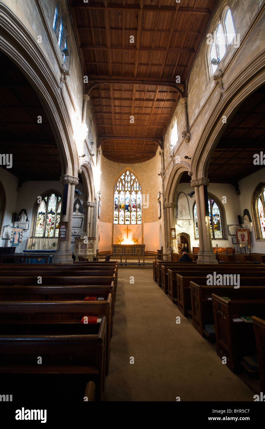 St Lawrence Parish Church Hungerford Berkshire UK Interior Stock Photo ...