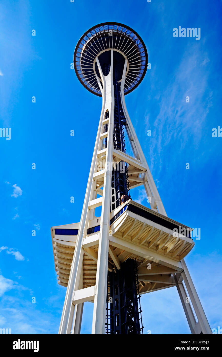Space needle on Sunny day Stock Photo - Alamy