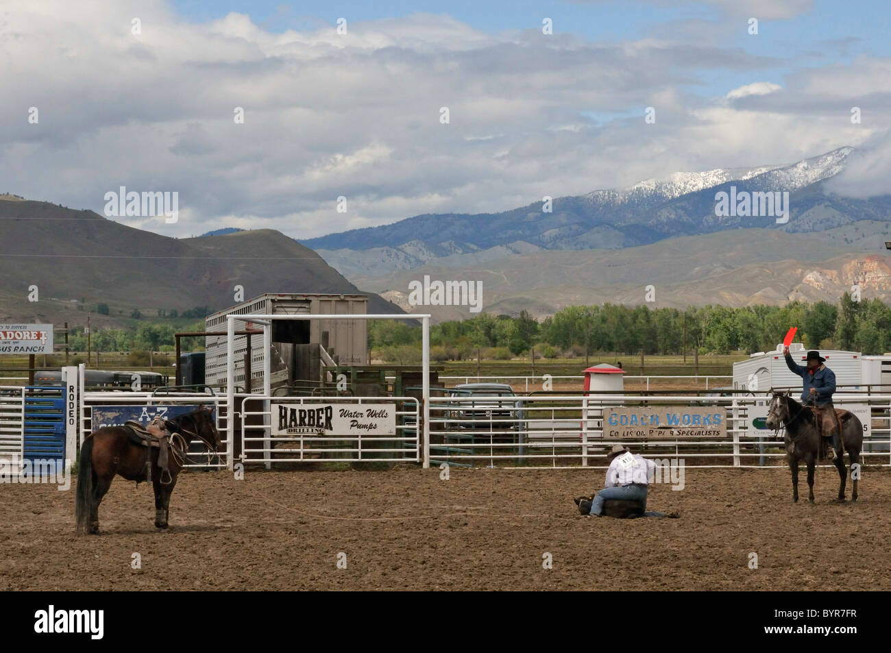 Team Roping, Tie-Down Roping, Calf Roping Stock Photo - Alamy