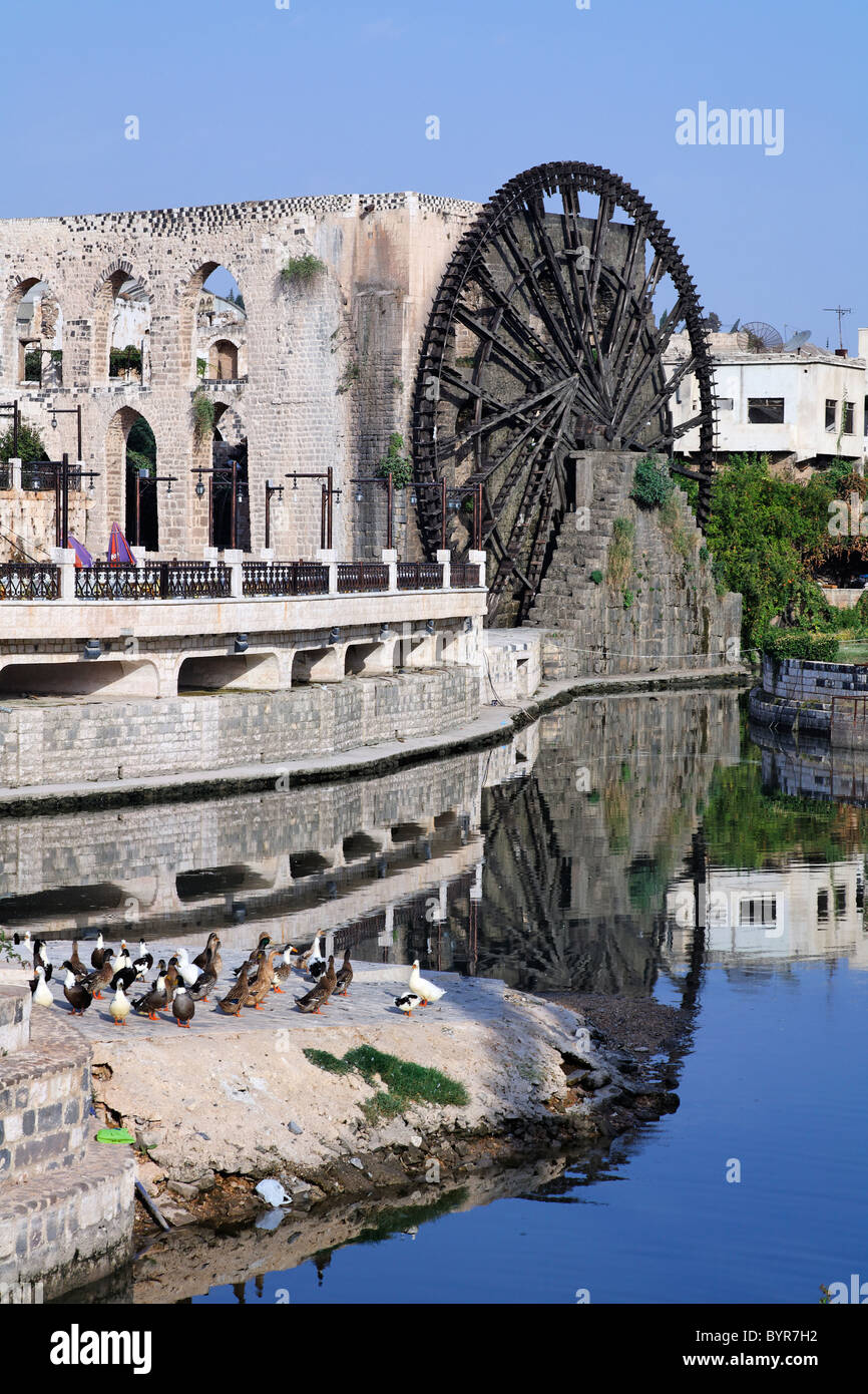 Hama noria water wheel hi-res stock photography and images - Alamy
