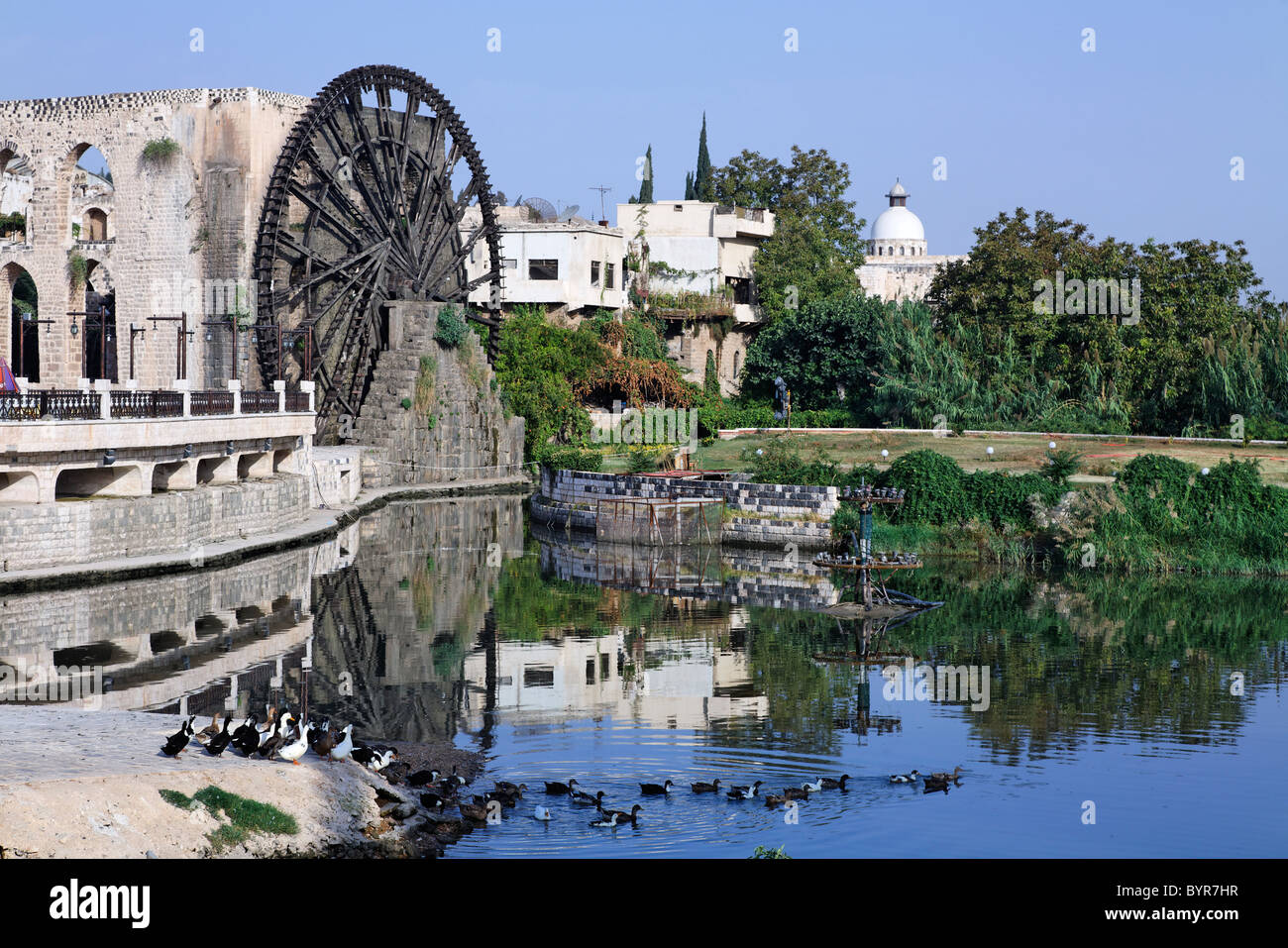 Water wheel at Hama, Syria Stock Photo - Alamy