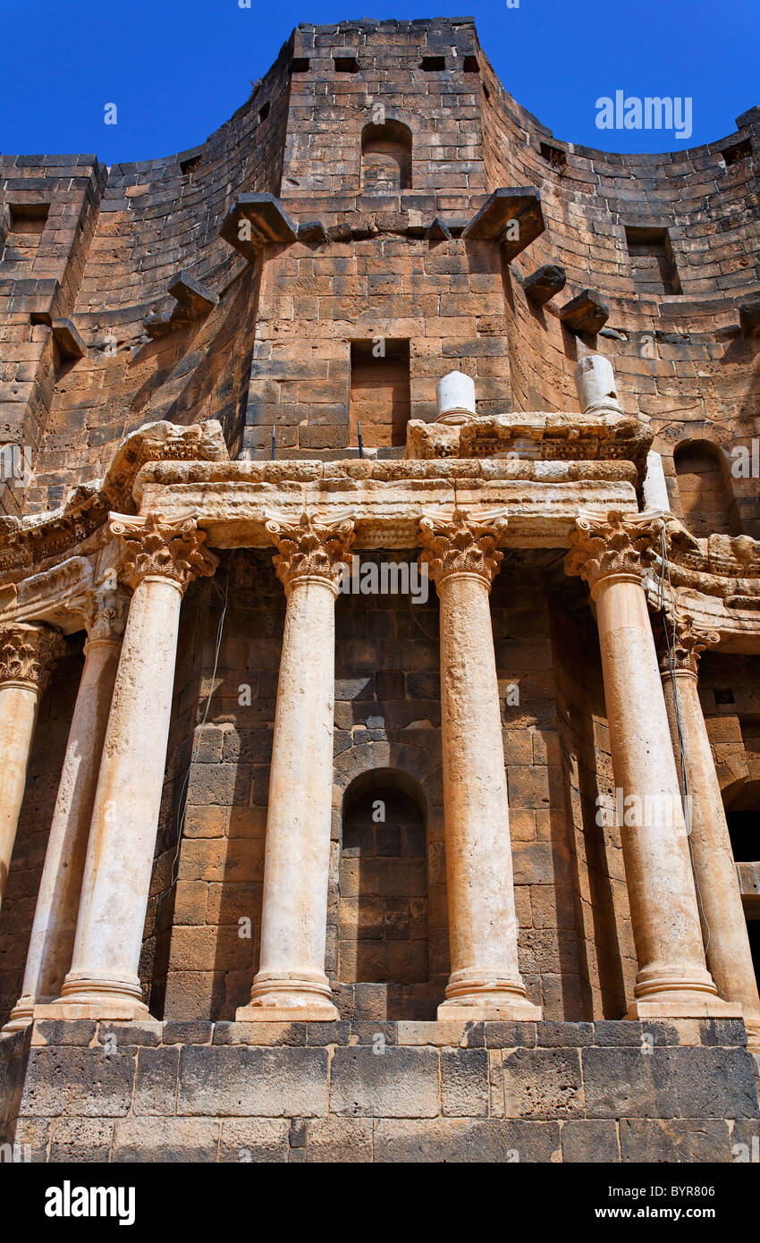 The Roman Theatre at Bosra, Syria Stock Photo - Alamy