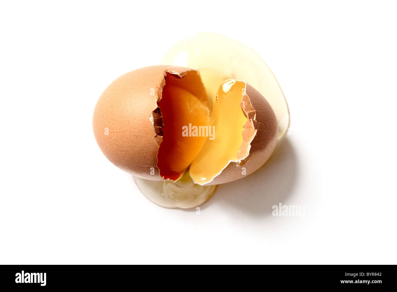 Raw egg cracked open hi-res stock photography and images - Alamy