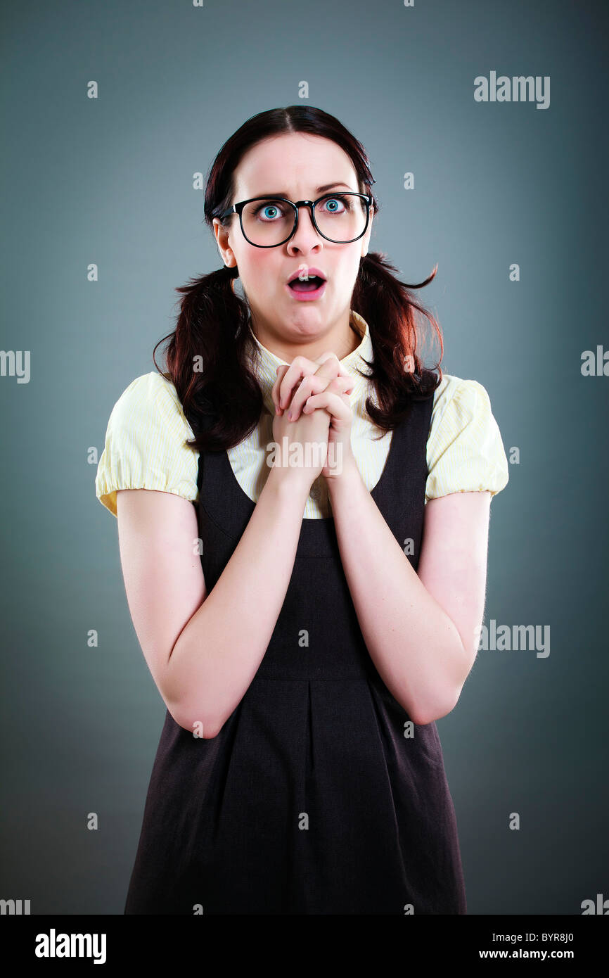 Petrified woman hi-res stock photography and images - Alamy
