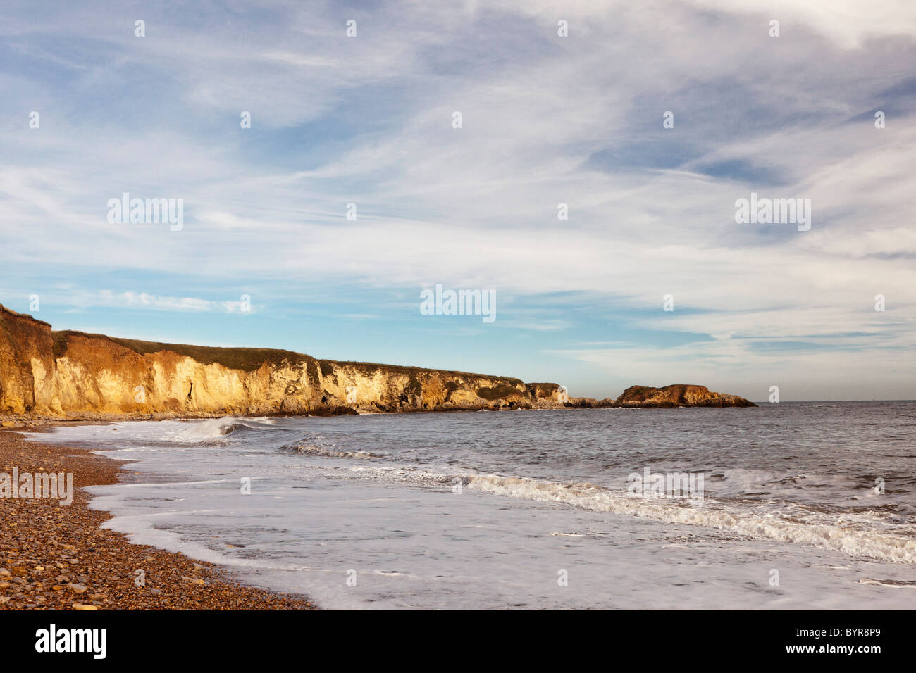 tide along the coastline; marsden bay, tyne and wear, england Stock ...