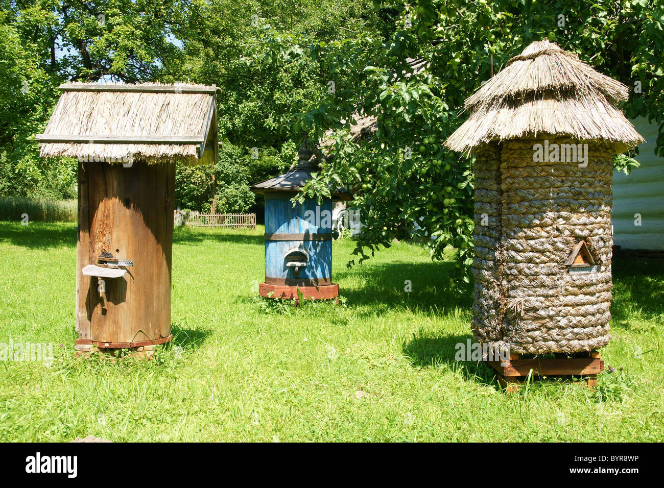 Bee hives traditional hi-res stock photography and images - Alamy
