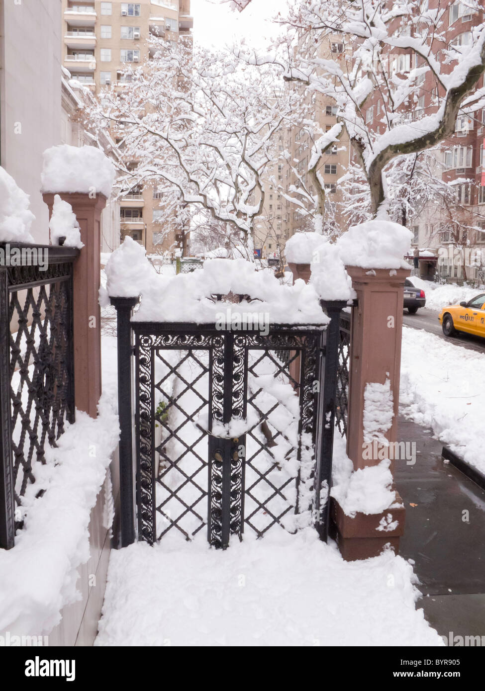 The Morgan Library and Museum, Murray Hill, Snow Storm, NYC Stock Photo ...