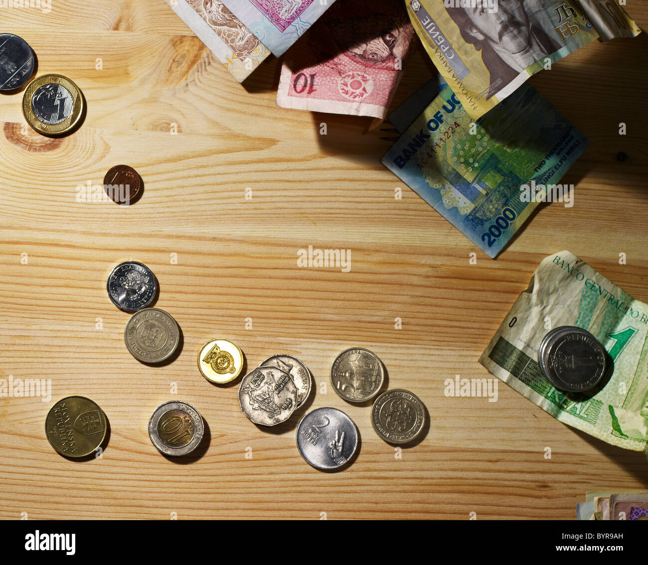 Foreign currency cash Stock Photo - Alamy