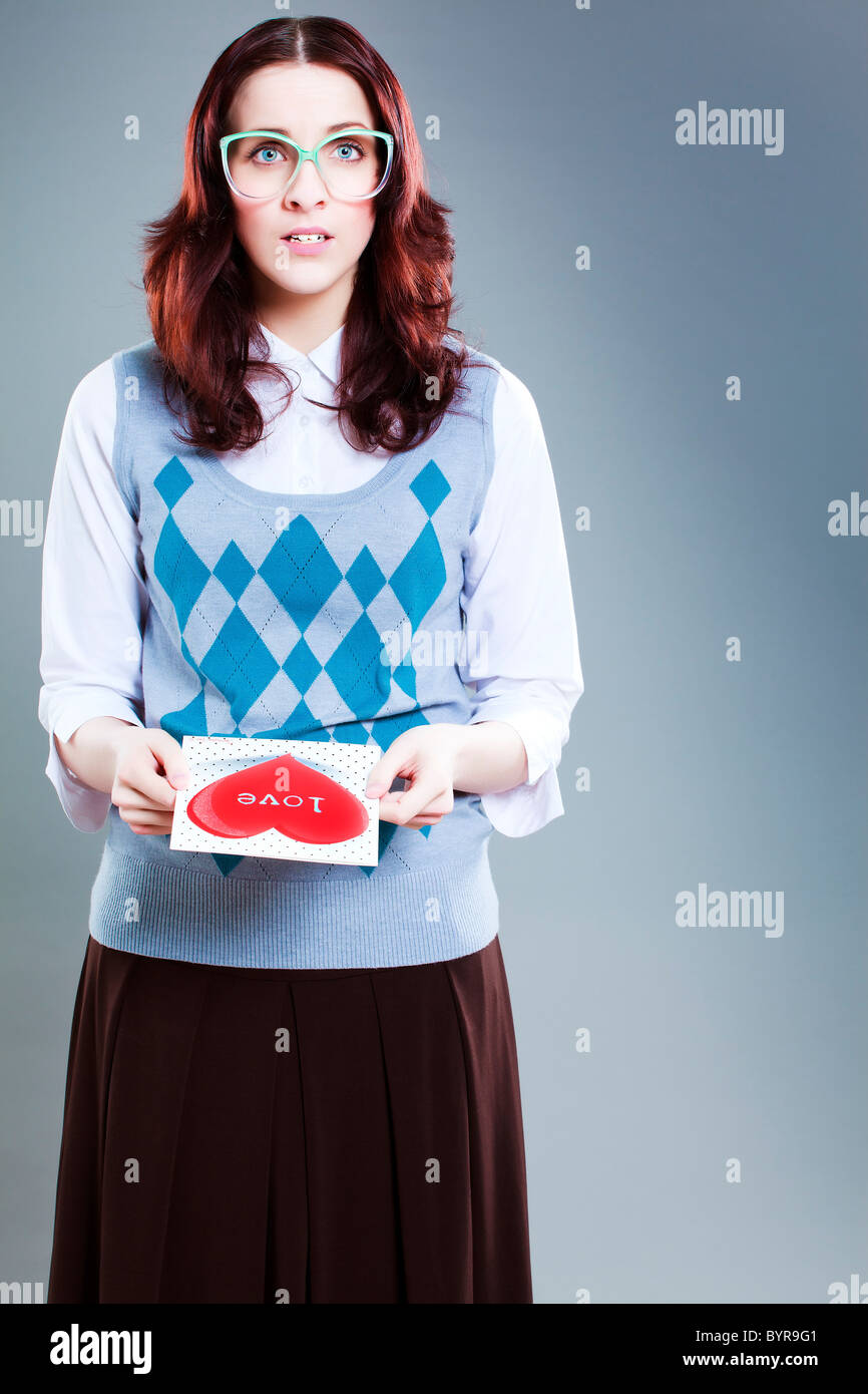 Geeky girl hi-res stock photography and images - Alamy