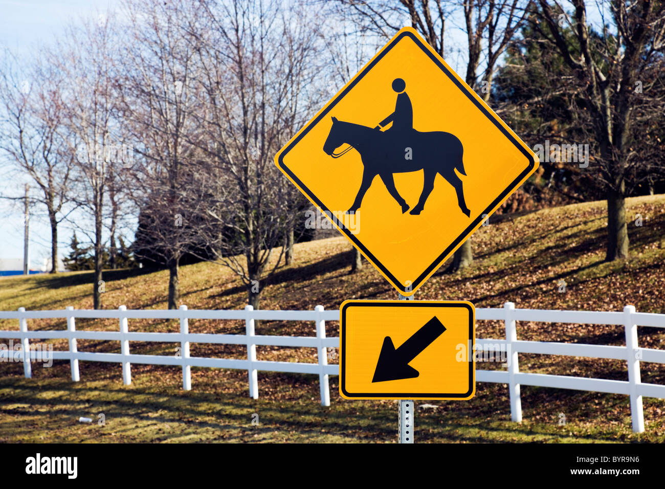 Horseback Riding sign Stock Photo - Alamy