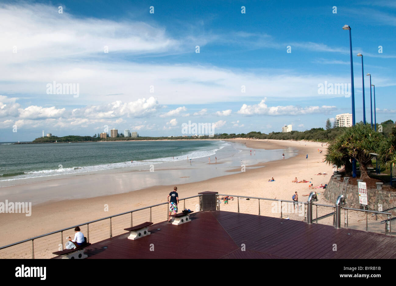 Mooloolaba Beach on the Sunshine Coast, Queensland, Australia Stock ...