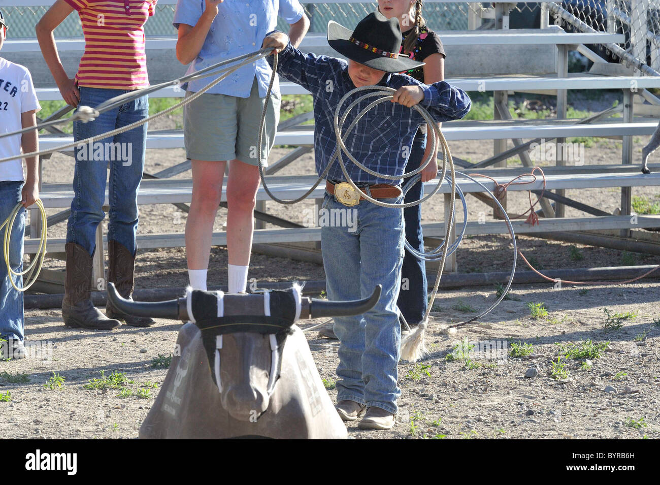 Calf roping child hi-res stock photography and images - Alamy