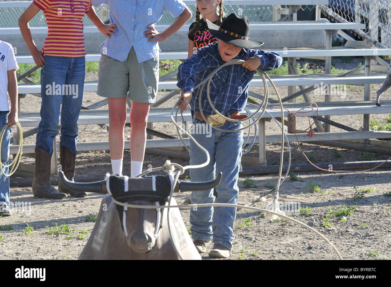 Calf roping child hi-res stock photography and images - Alamy