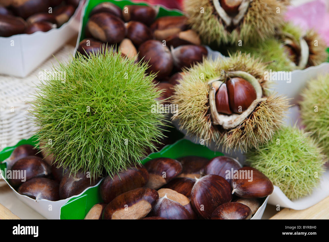chestnuts with and without outer shell; paris, france Stock Photo - Alamy