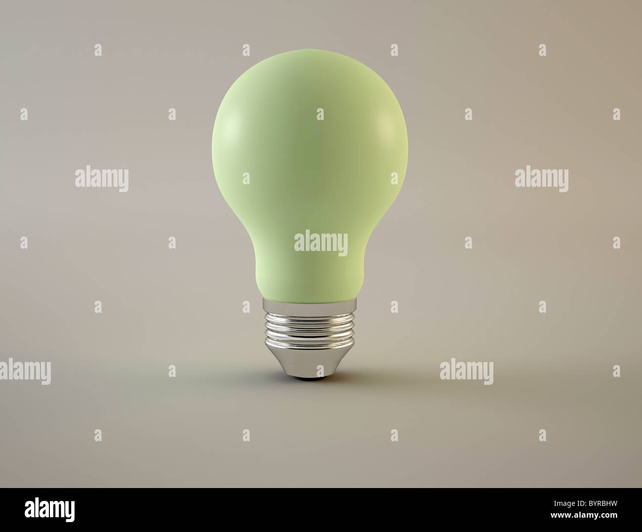 Green light bulb Stock Photo - Alamy