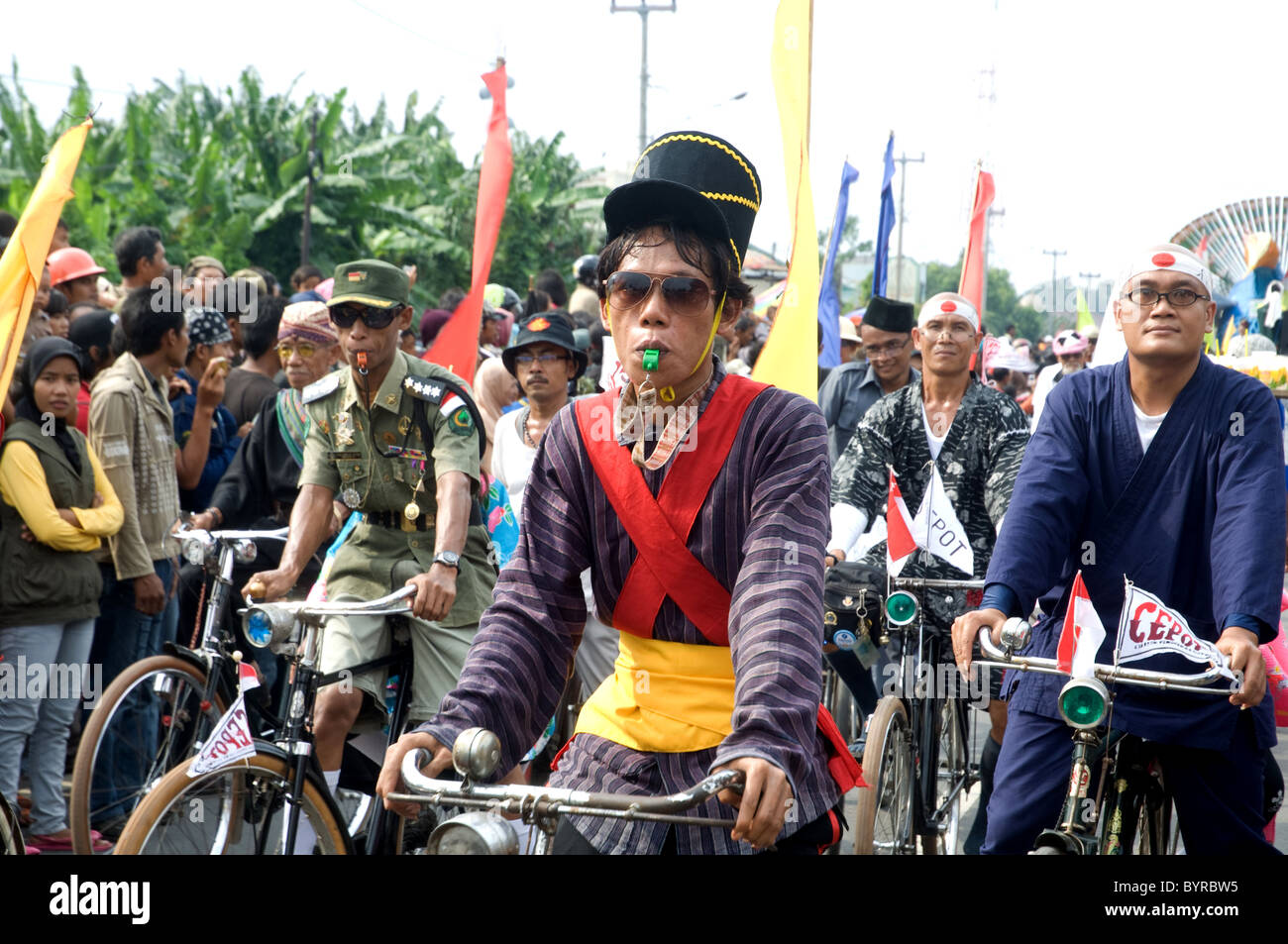 Old Bike Parade Stock Photo - Alamy