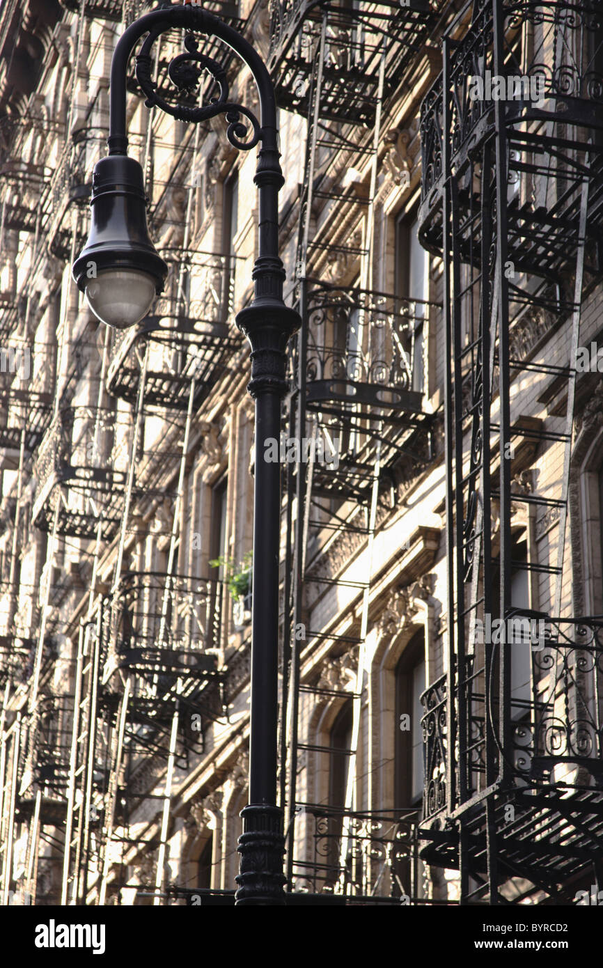 Black fire escape hi-res stock photography and images - Alamy