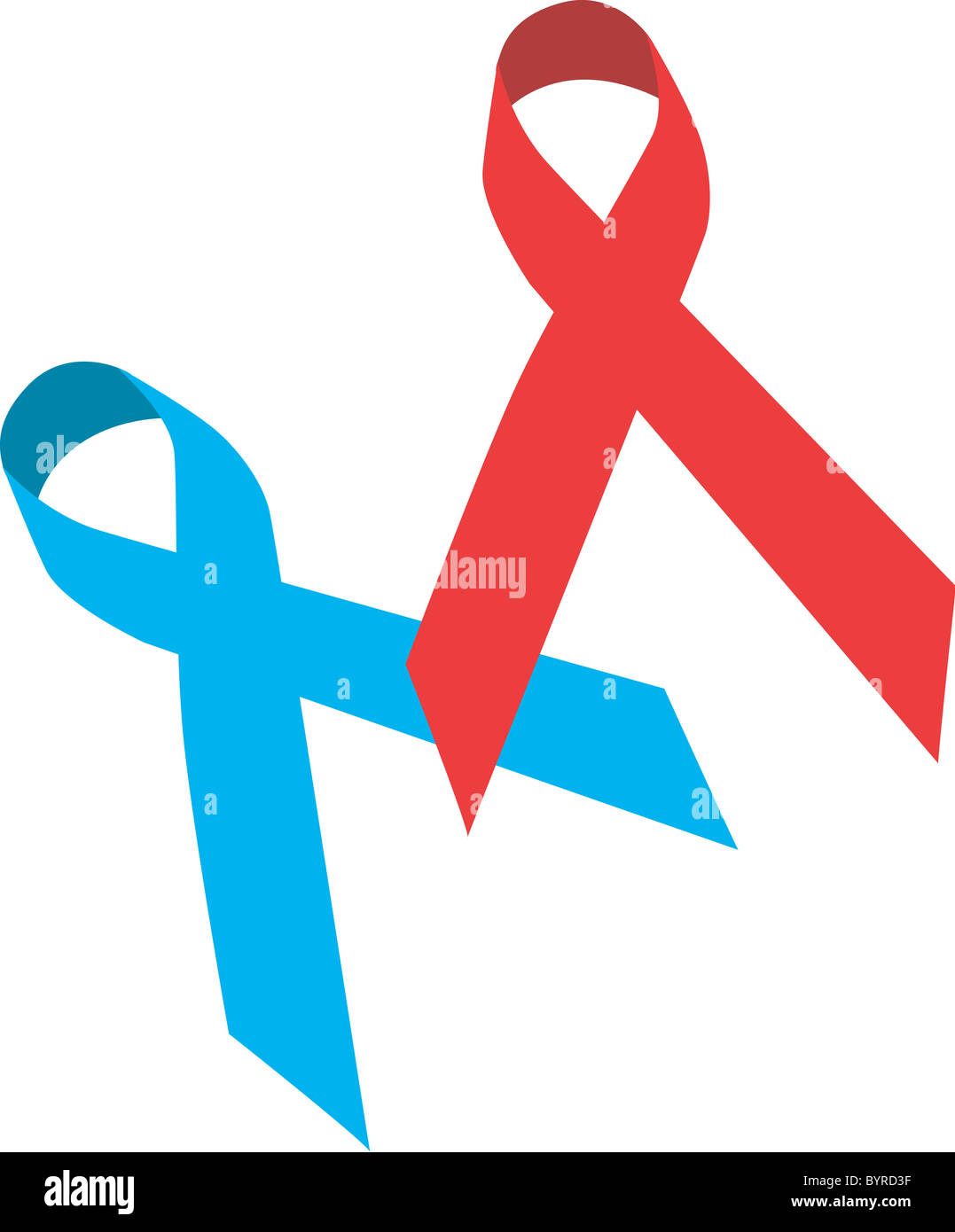blue and red AIDS symbols Stock Photo - Alamy