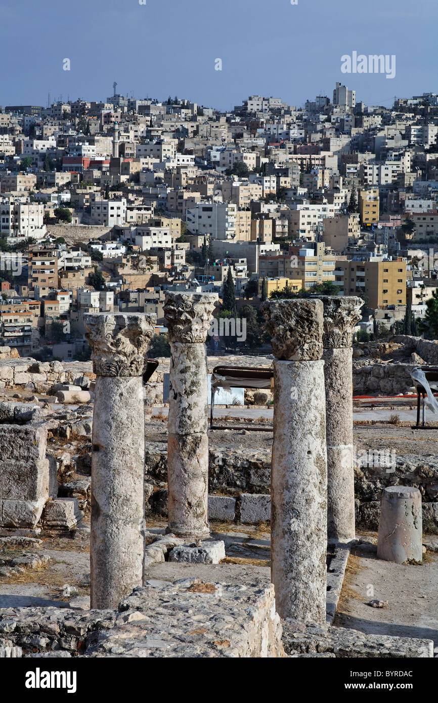 Ruins of the Byzantine Church at the Citadel, Amman, Jordan Stock Photo ...