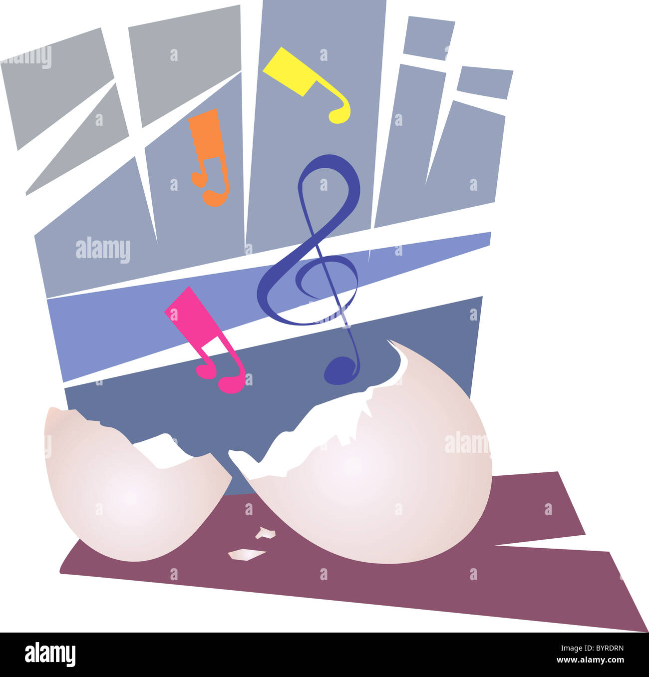 Egg and music Stock Photo - Alamy