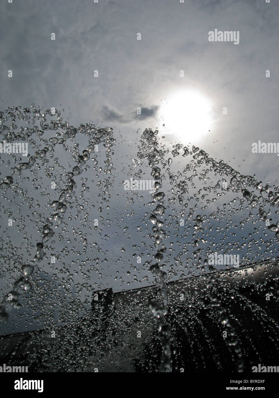 Backlit water fountain hi-res stock photography and images - Alamy