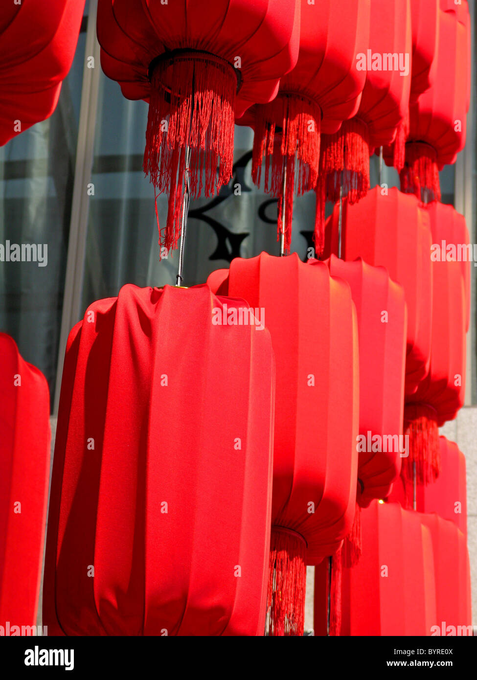 Red Chinese Lanterns Stock Photo - Alamy