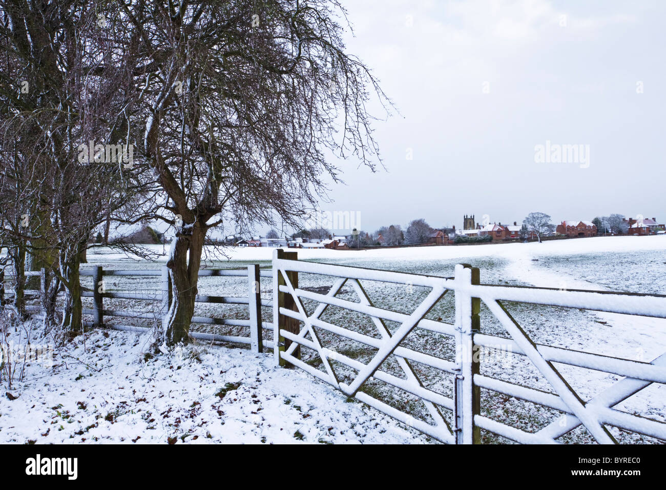 The town of Sedgefield, including the church of St. Edmund's seen from ...