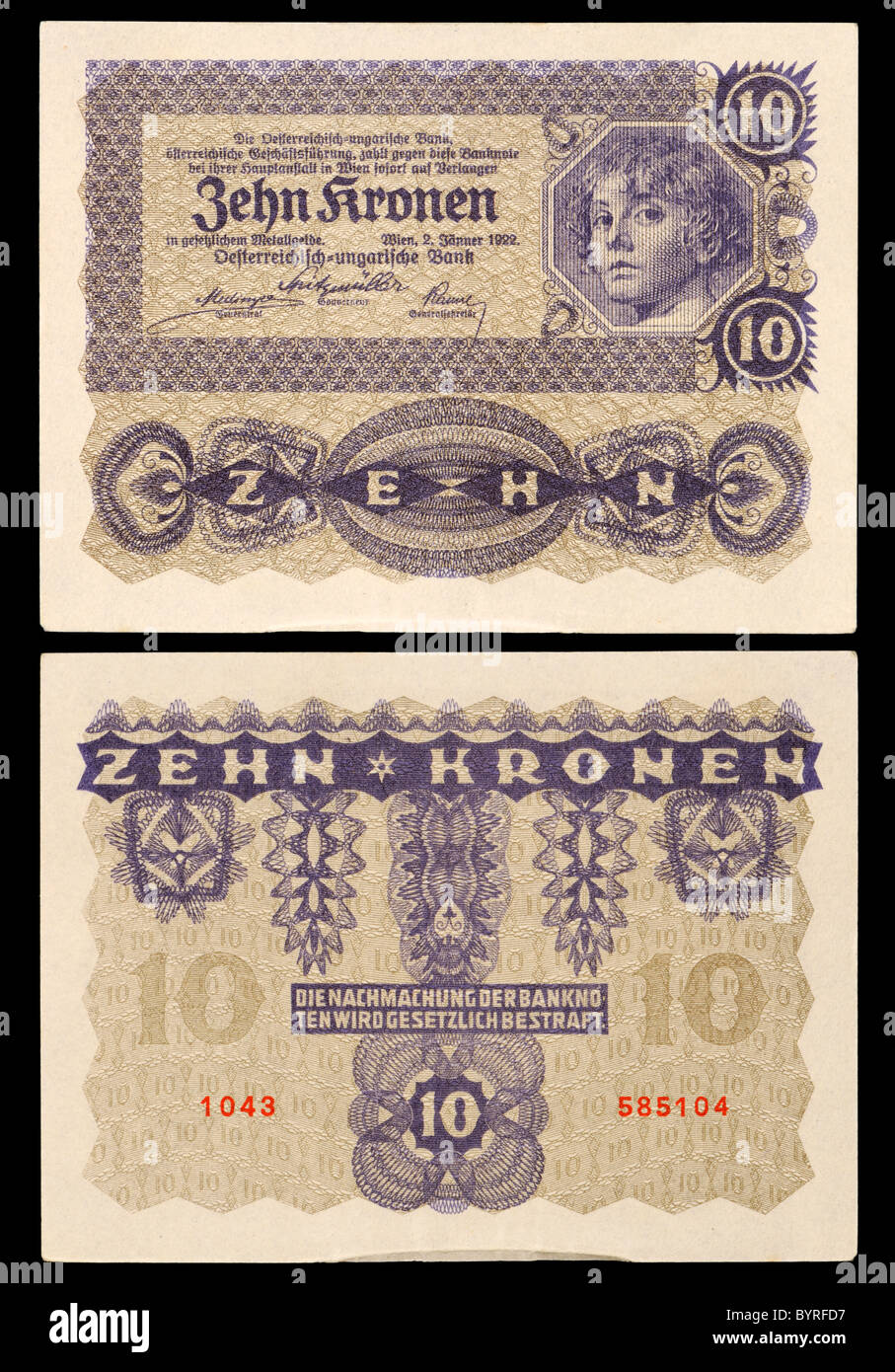Austro hungary austro hungarian banknote money hi-res stock photography ...