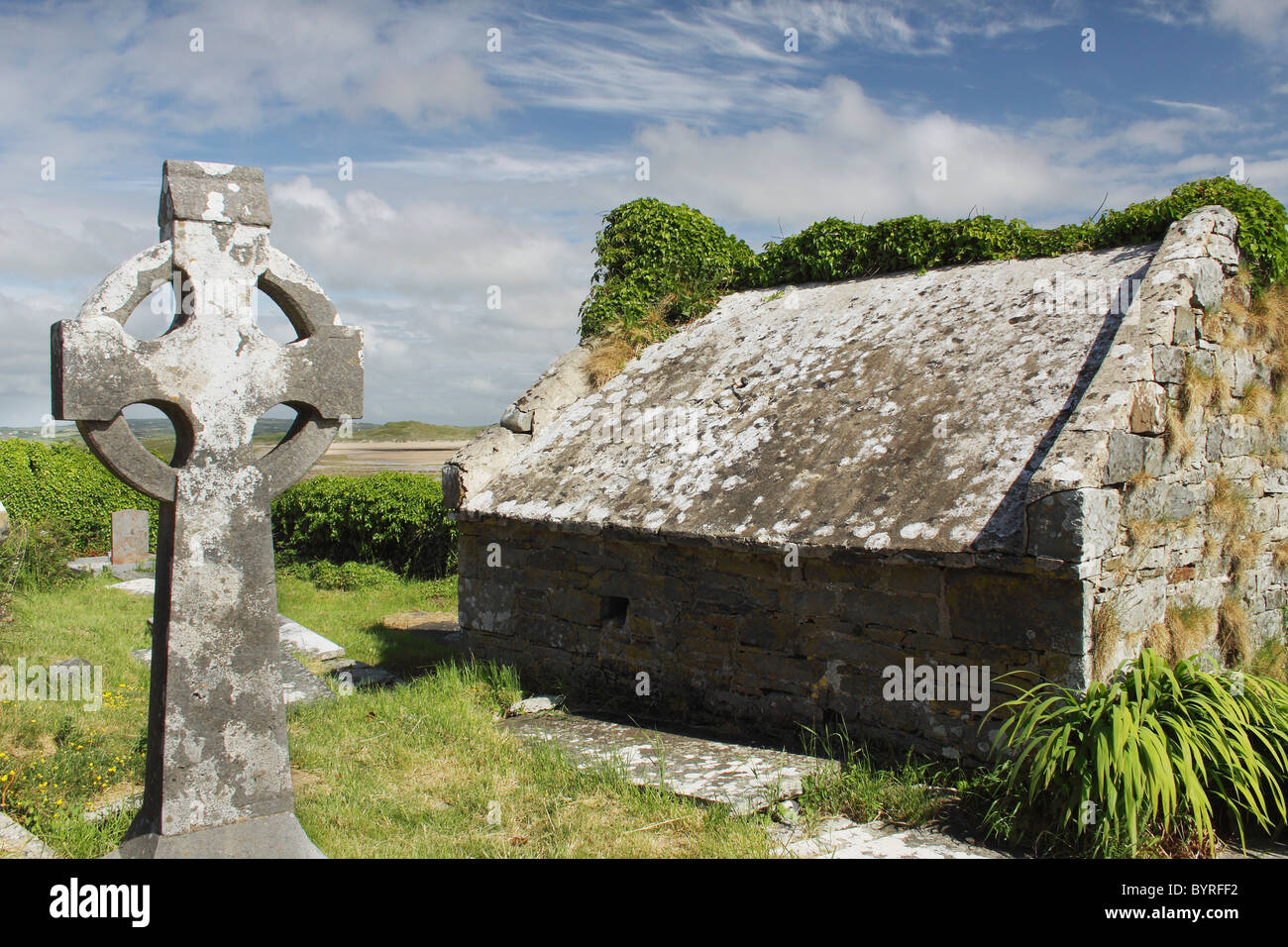 kilmacreehy church ruins near liscannor in munster region; county clare ...