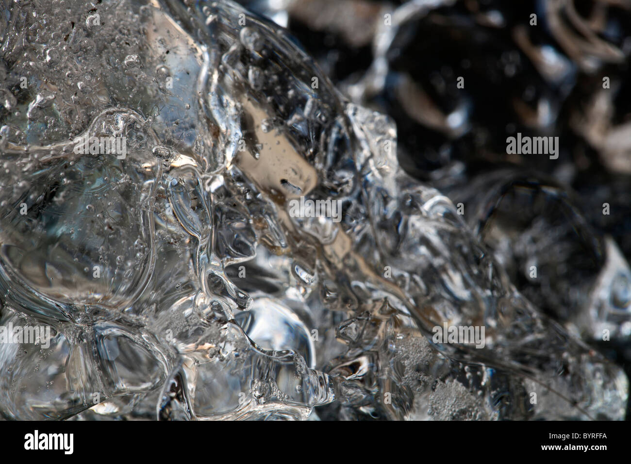 Black ice after ice storm Stock Photo - Alamy