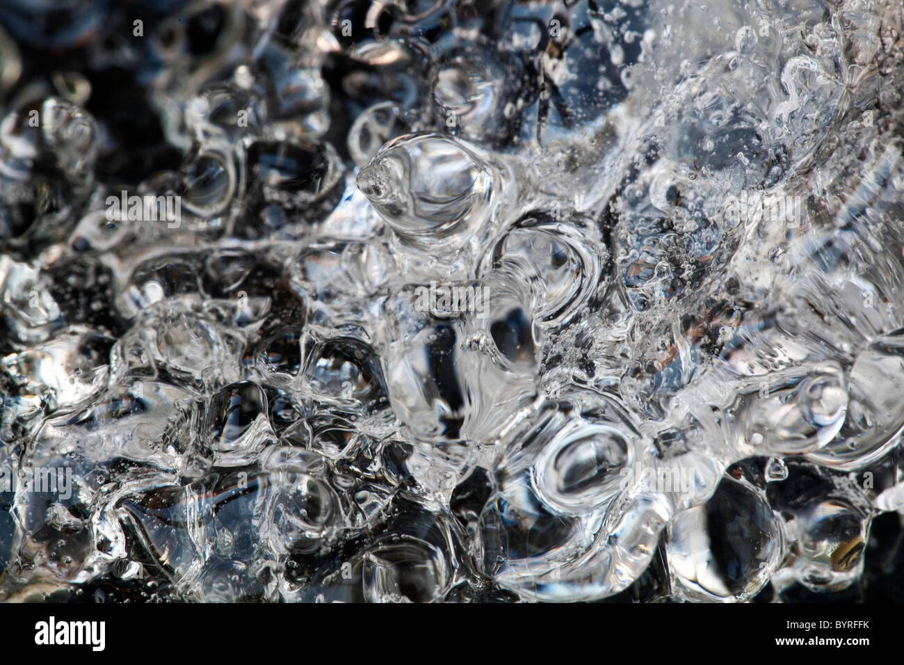 Black ice after ice storm Stock Photo - Alamy