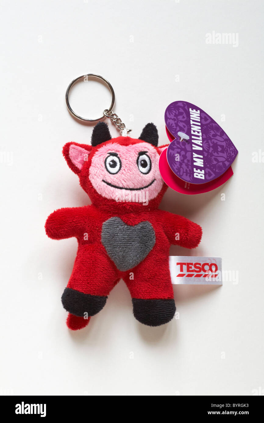 Little devil Valentine keyring isolated against white background ...