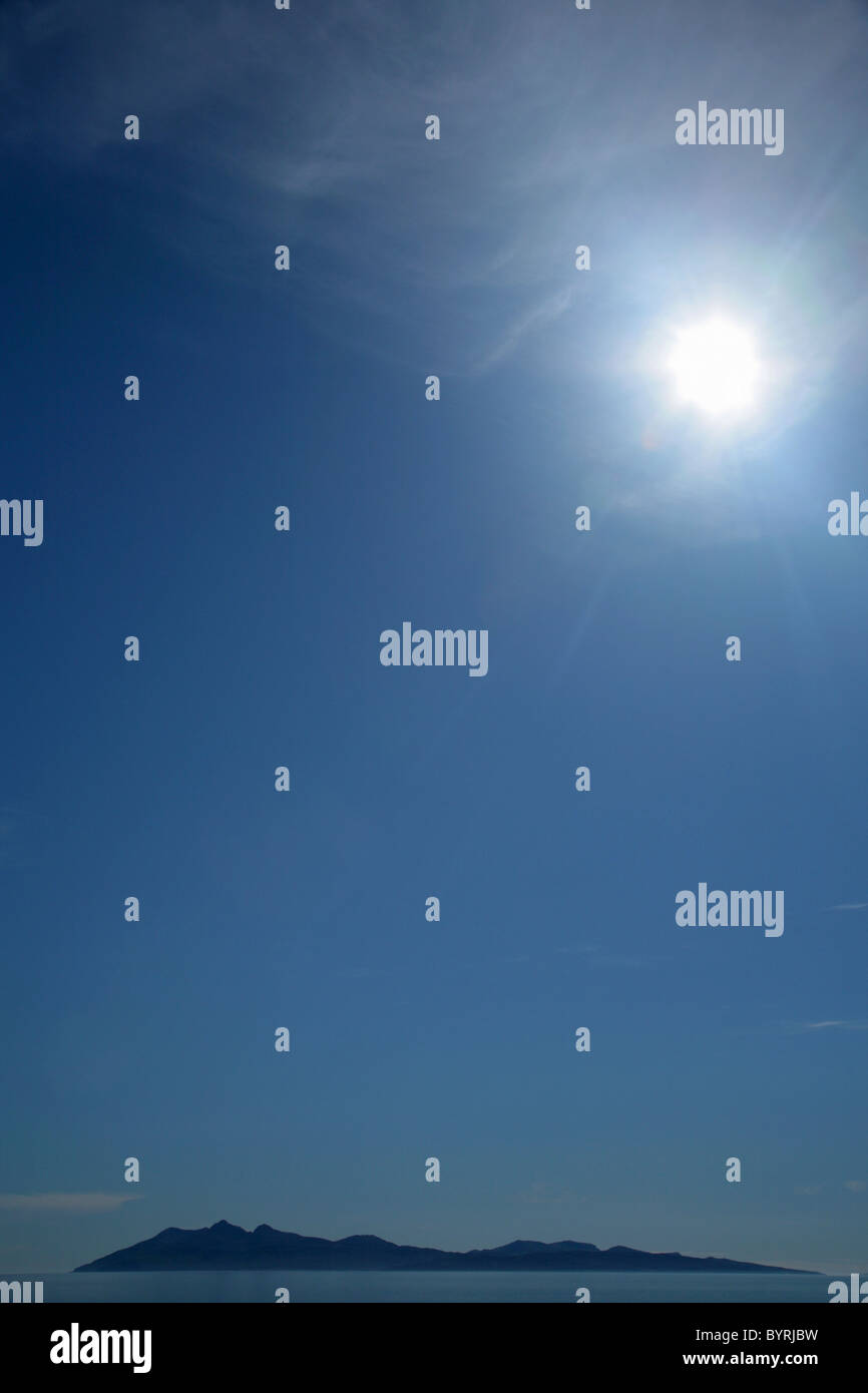 Skyline of the Isle of Rum, Scotland Stock Photo - Alamy