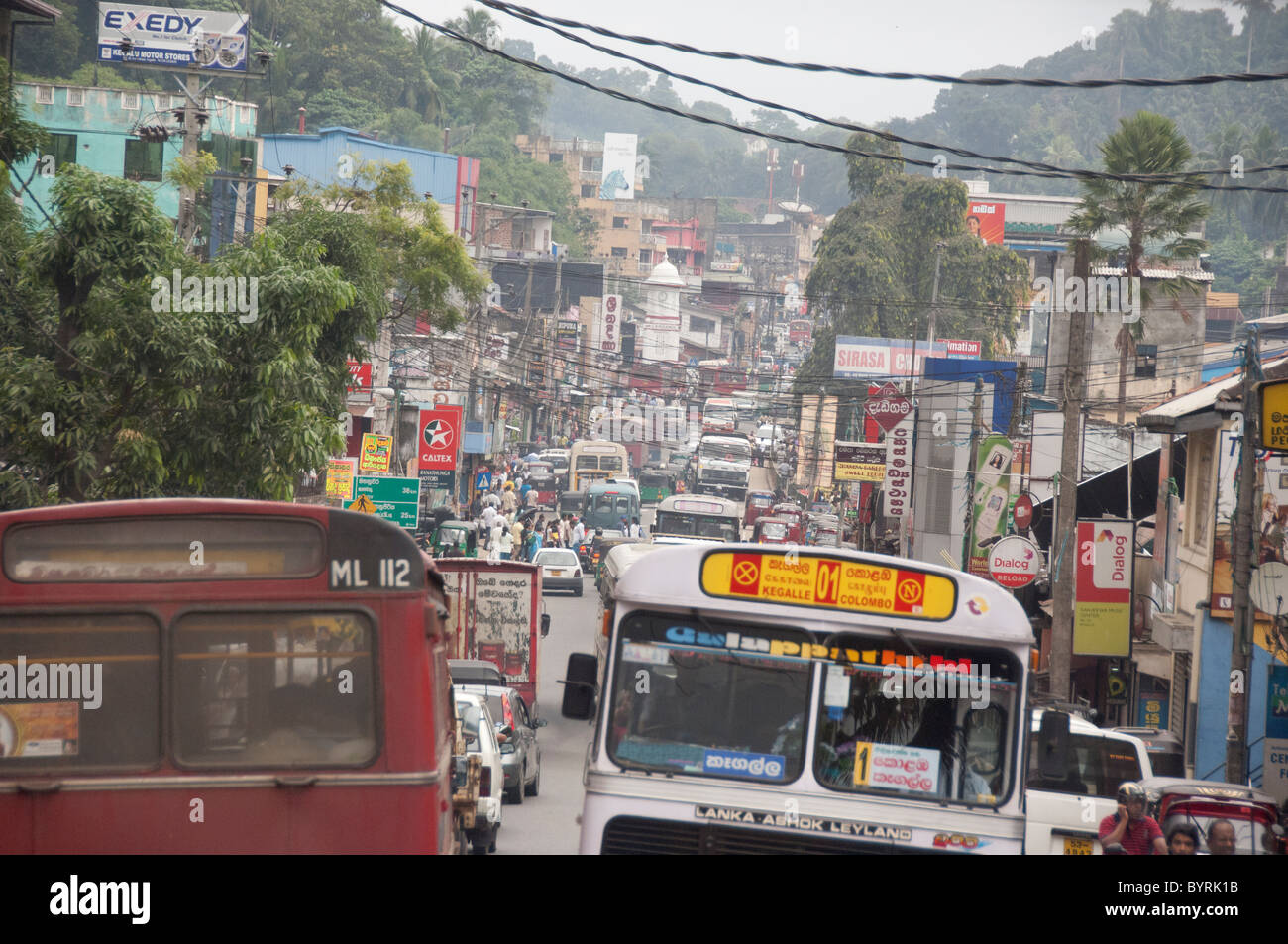 Sri Lanka. Typical views of Kegalle, along Route A1 between Colombo and ...