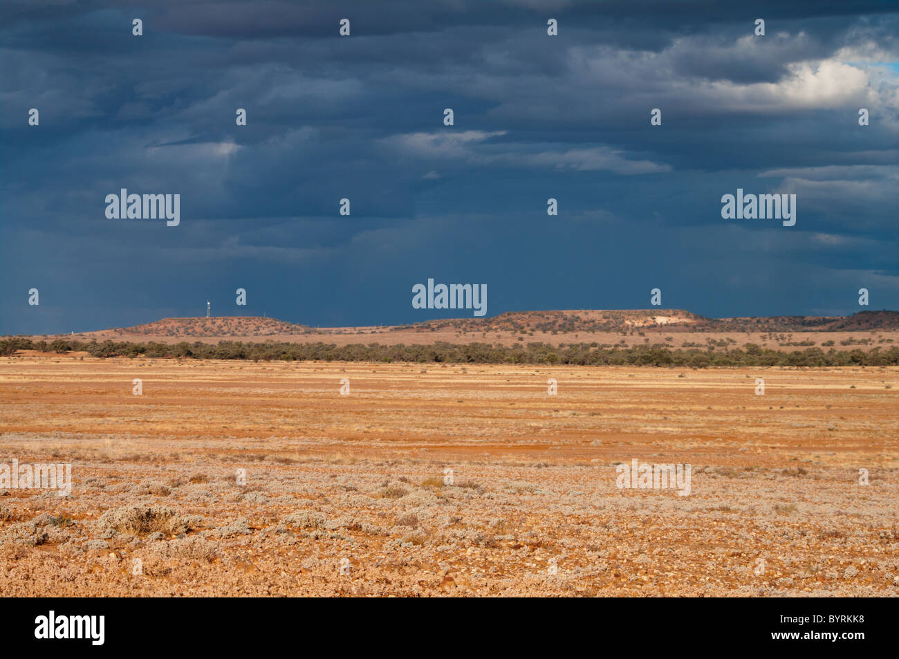 Outback landscape with dramatic sky as storm approaches Stock Photo - Alamy