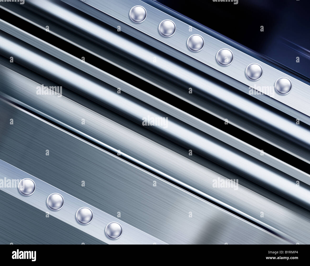 metal texture in perspective for background with rivets Stock Photo - Alamy
