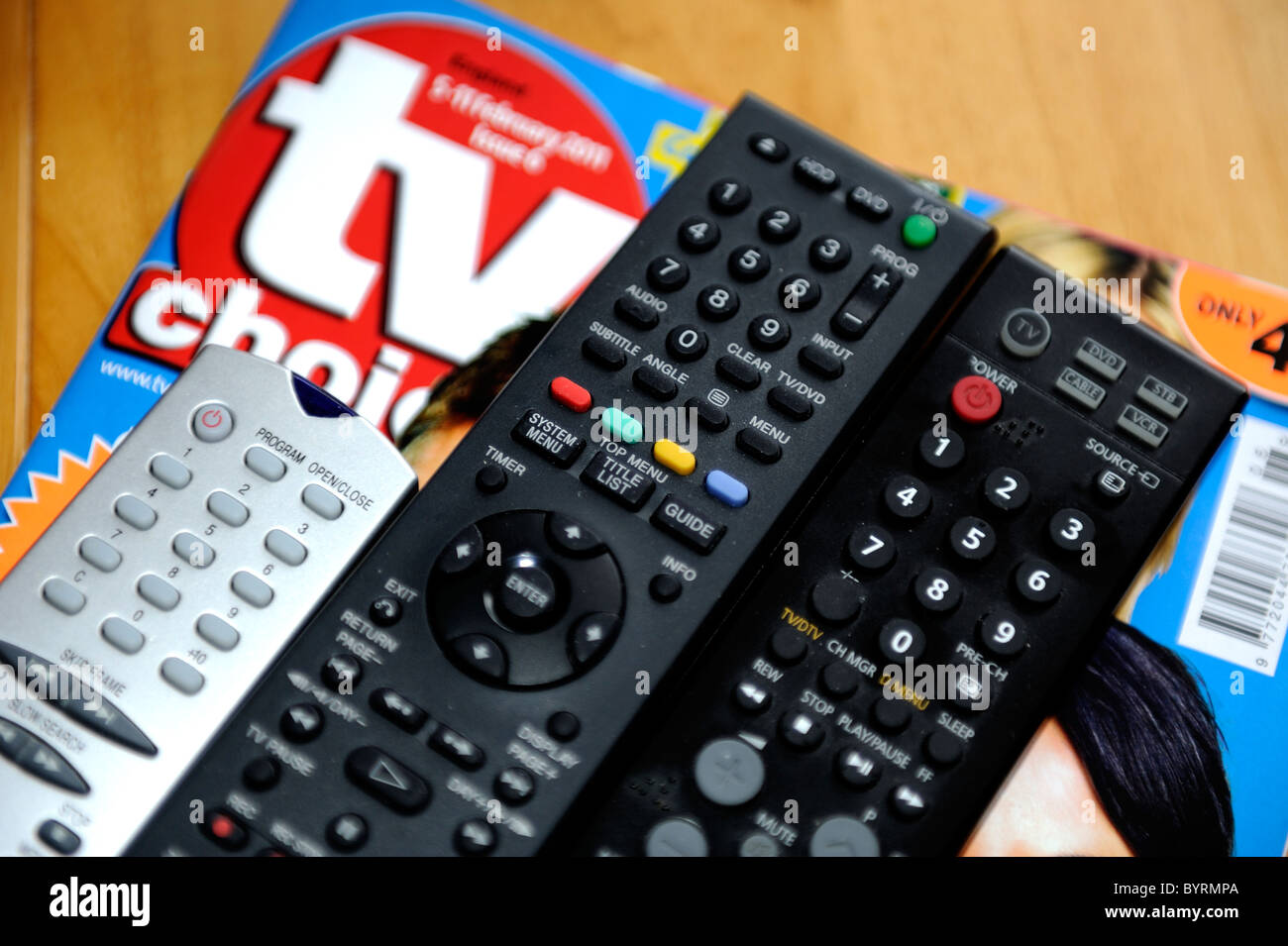tv remote controls england uk Stock Photo - Alamy
