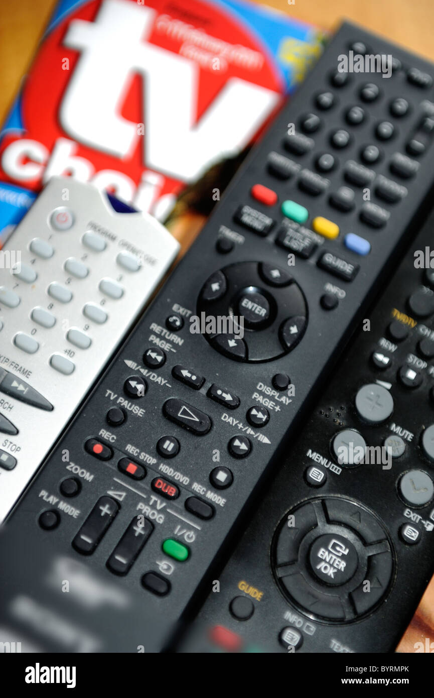 tv remote controls england uk Stock Photo - Alamy