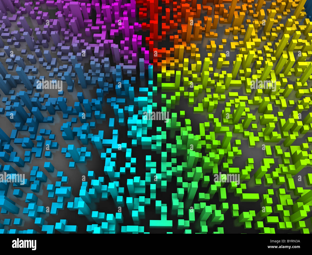 3d rendering, abstract colorful cube tiles background art Stock Photo ...