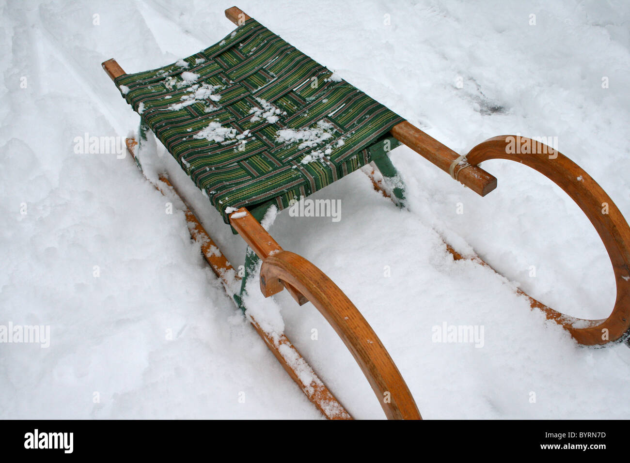 Sledge in the snow Stock Photo - Alamy
