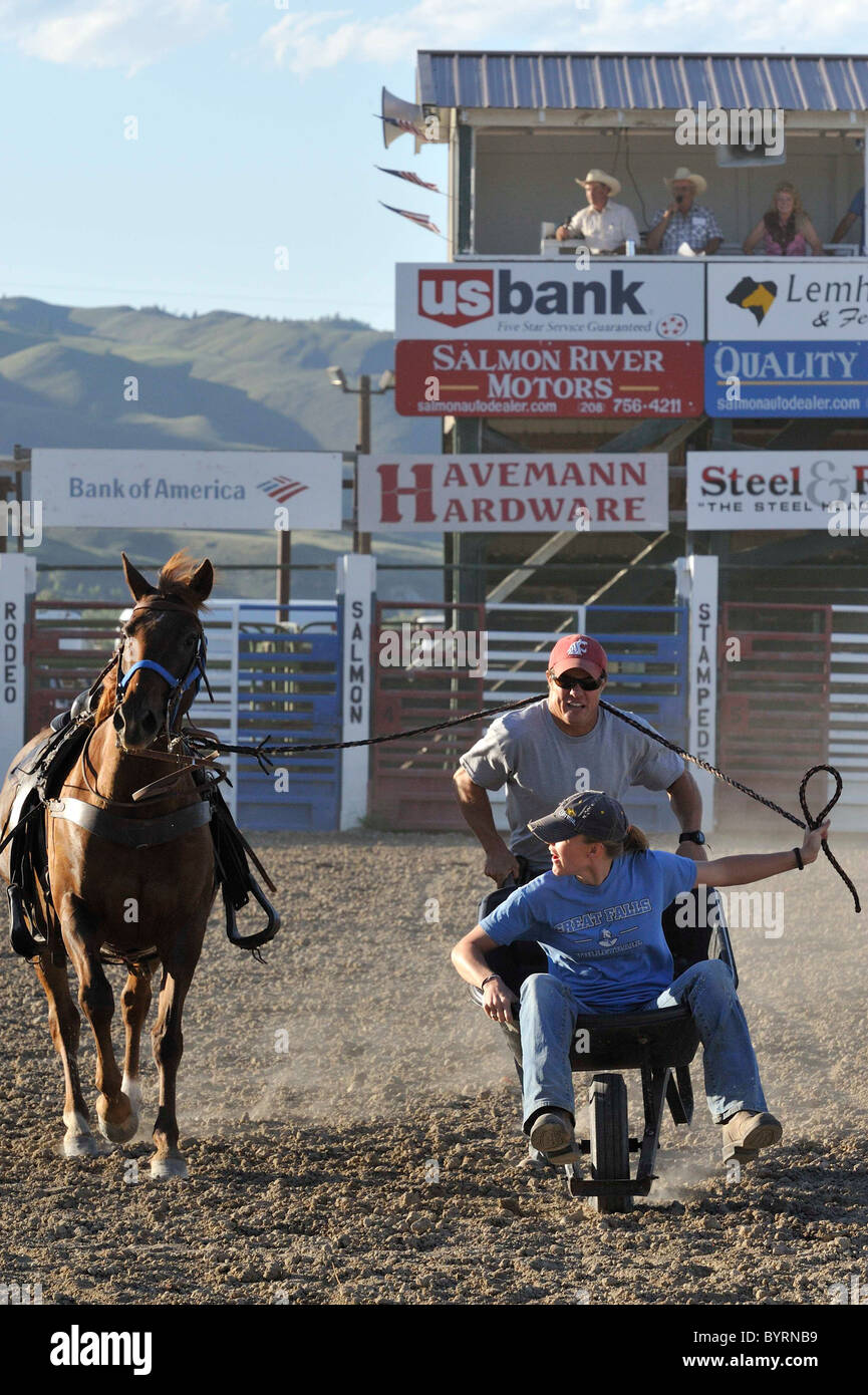 Wheel Barrow Race, Rodeo, Salmon, Idaho, Teen, Teenager, Horse, Horses ...