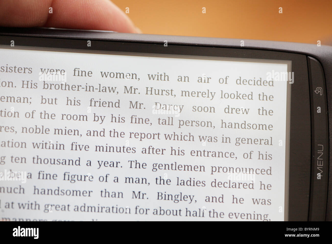 Kindle reader on a touchscreen mobile phone android os smartphone Mr ...