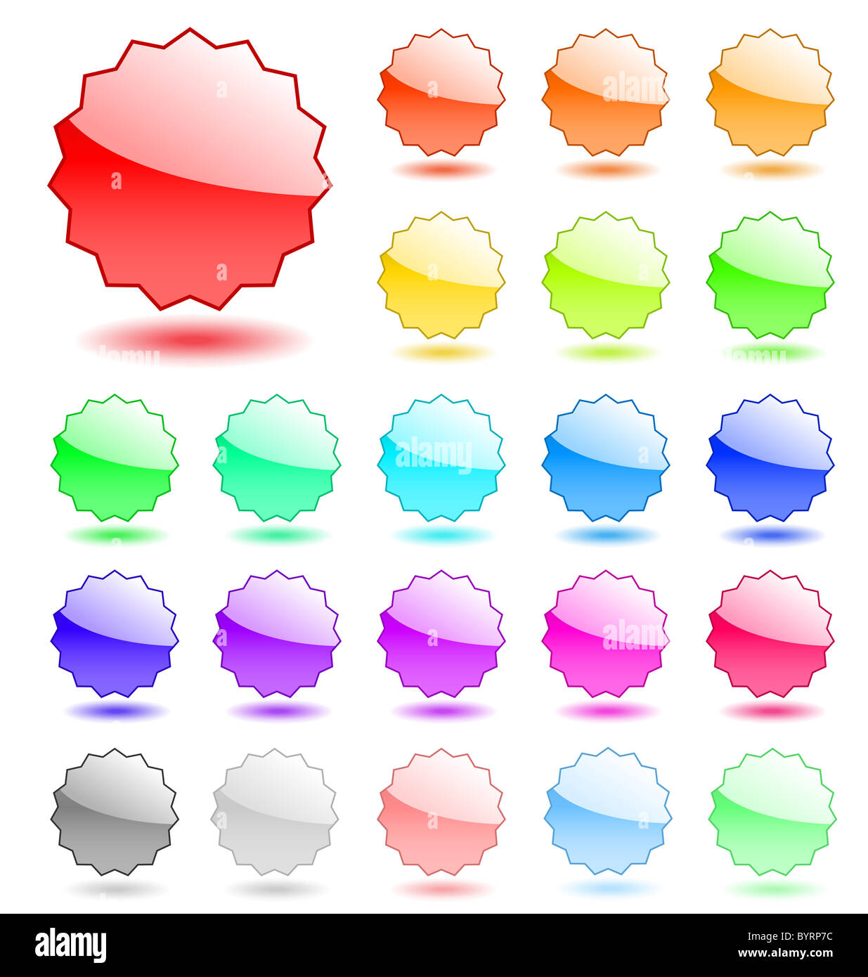 Collection of empty vector tags. Perfect for adding text or icons Stock ...