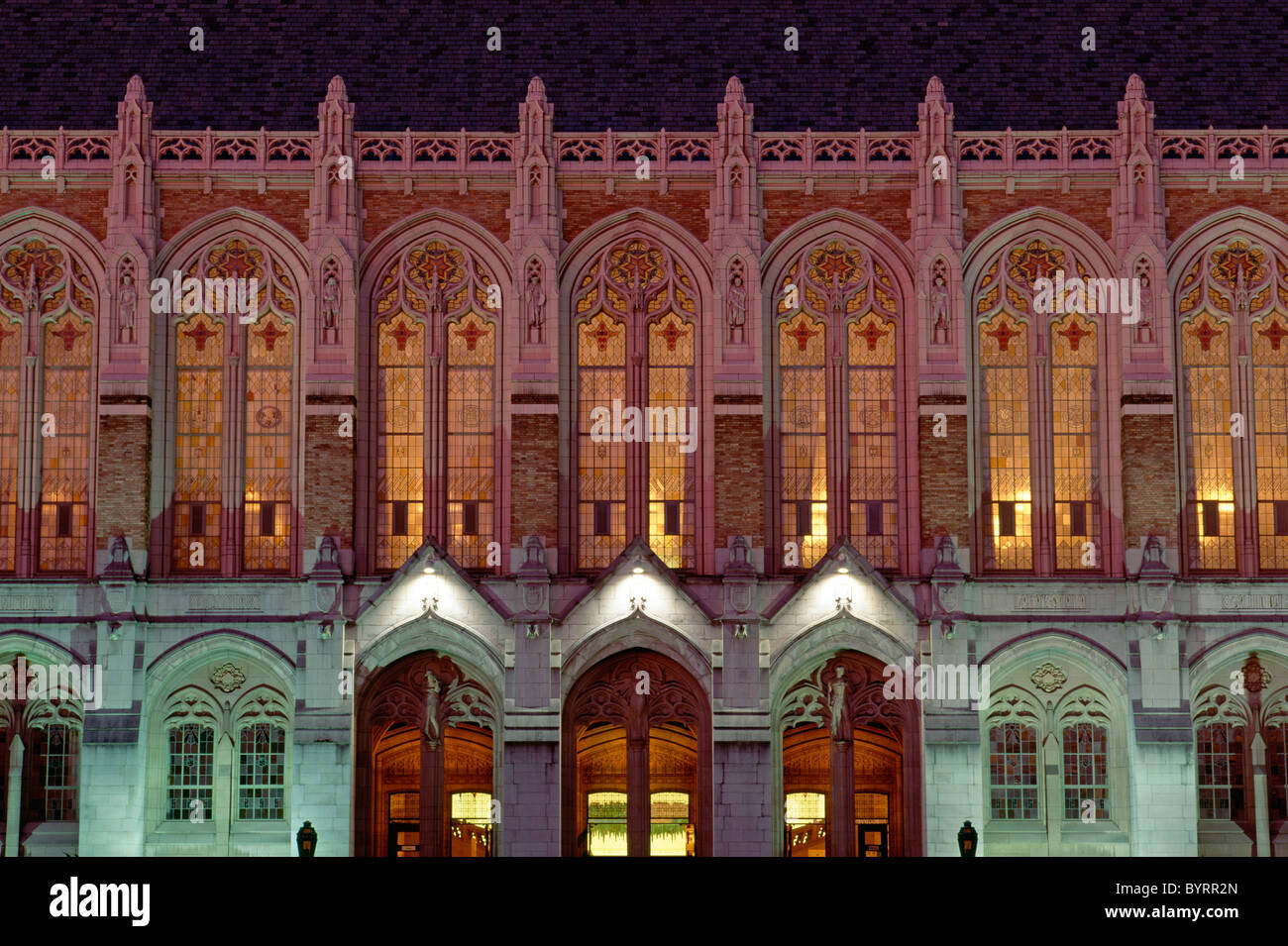 Suzzallo Library on the University of Washington campus at Red Square ...