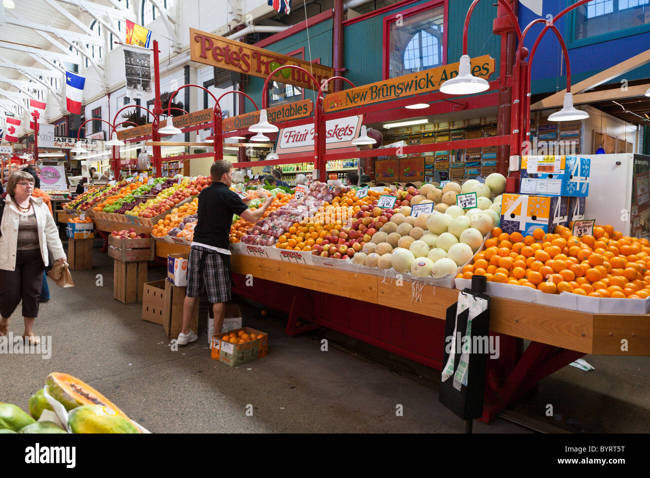 Fresh fruits for sale at Pete's Frootique produce stand inside City ...