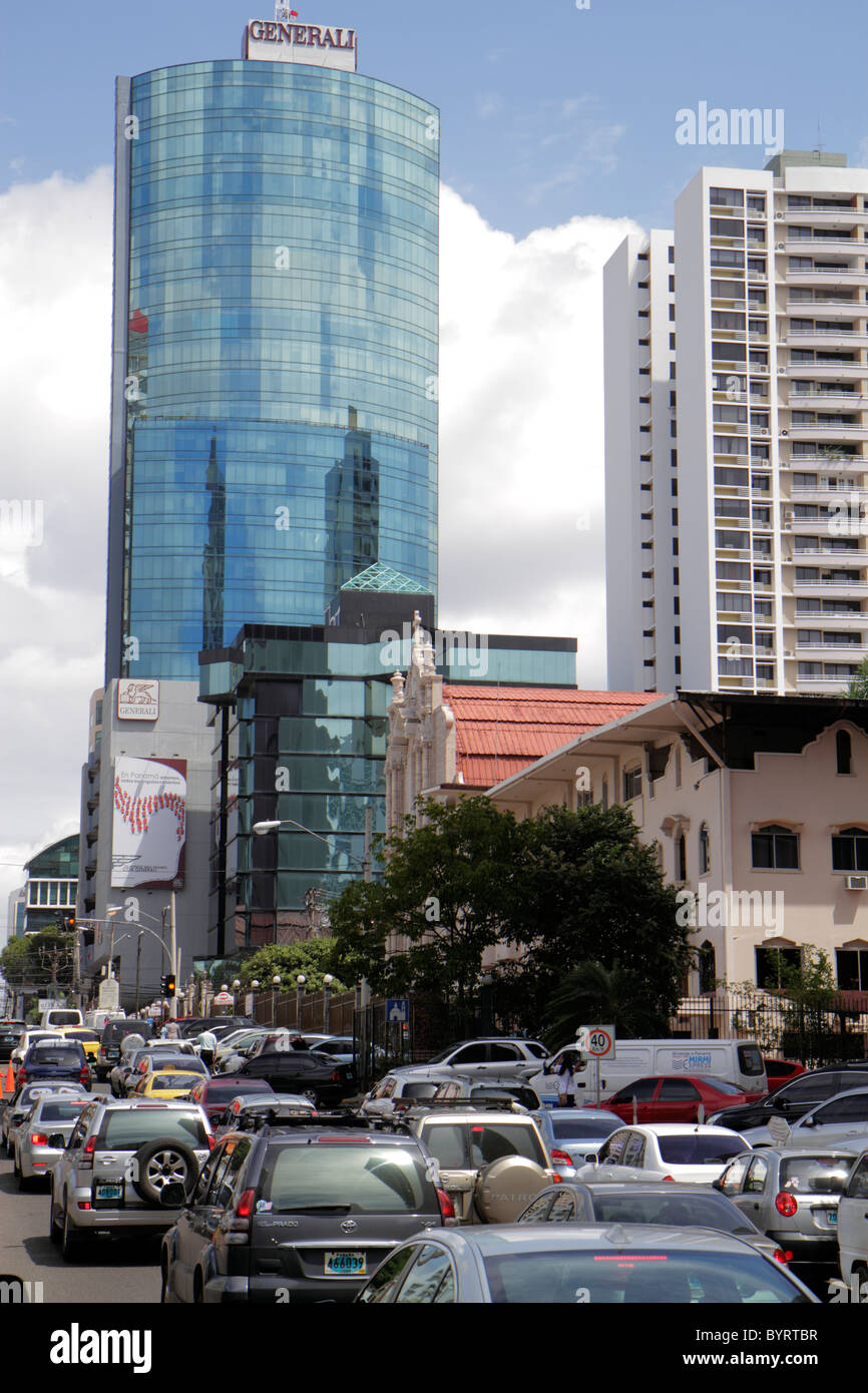 Panama,Latin,Central America,Panama City,Bella Vista,street scene ...