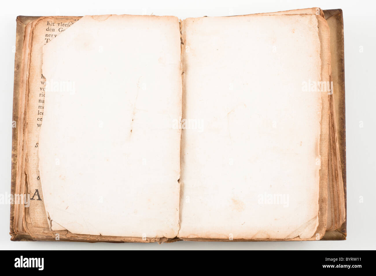 Old Leather Book Open