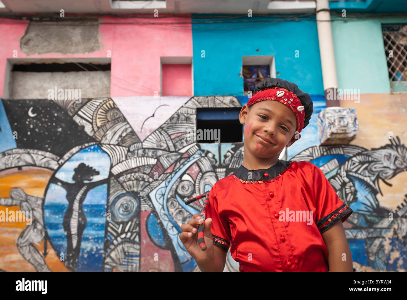 Boy ready for a performance in the streets of La Habana, Cuba ...
